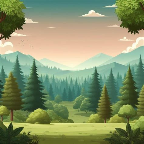 Premium Photo 2d Blank Nature Forest Many Trees Background