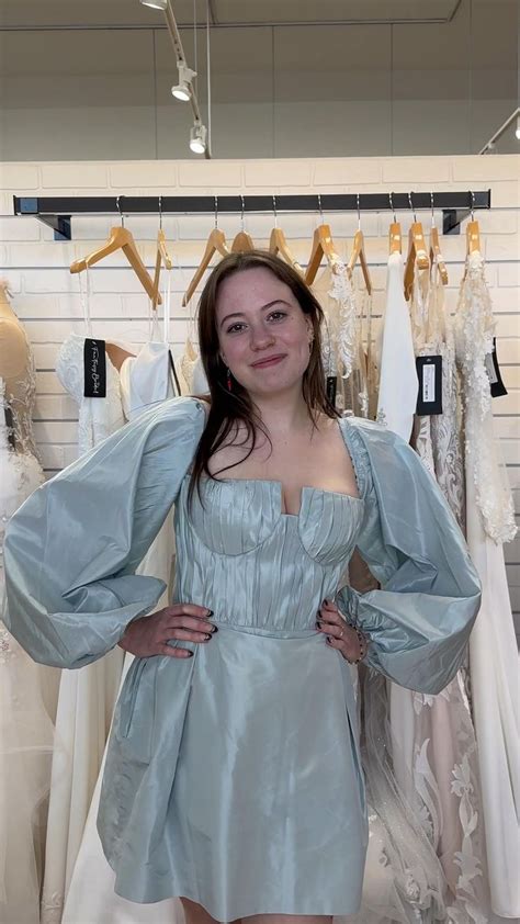 Short Blue Wedding Dress For Something Blue Bachelorette Party Bridal