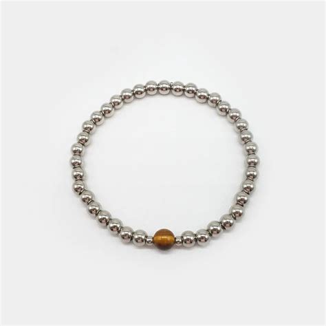 펄린 포인트 호안석 원석 And 써지컬스틸 볼 팔찌 ㅡ 여름날 물놀이를 할 때도 착용 가능한