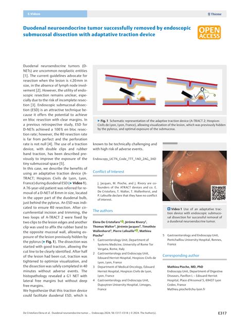 Pdf Duodenal Neuroendocrine Tumor Successfully Removed By Endoscopic Submucosal Dissection