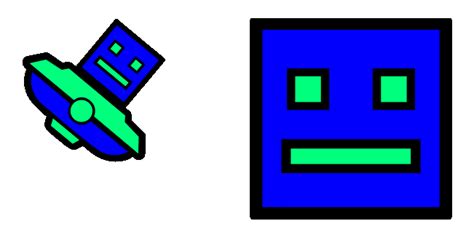 Geometry Dash Cube 51 And Ship 40 Cursor Custom Cursor 47 Off