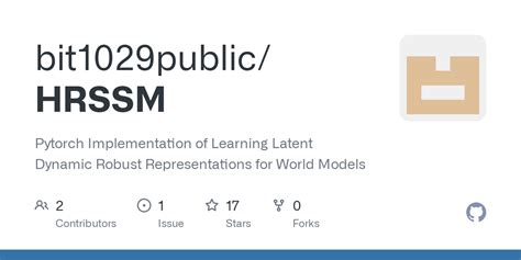 GitHub Bit Public HRSSM Pytorch Implementation Of Learning Latent Dynamic Robust