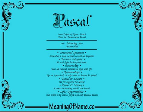 Pascal Meaning Of Name