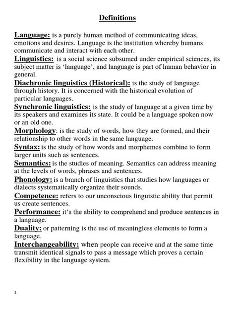 Intro Ling Pdf Linguistics Word