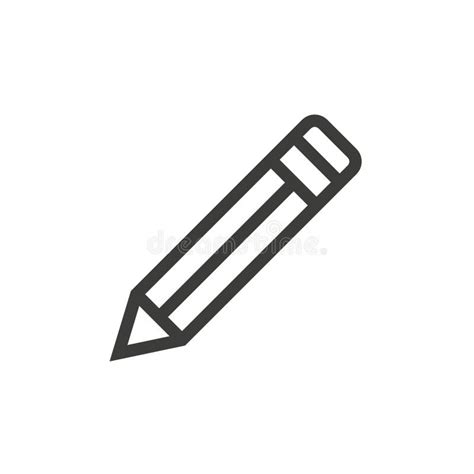 Pencil Icon Simple Outline Vector Logo Stock Vector Illustration Of Education Pencil 341393366