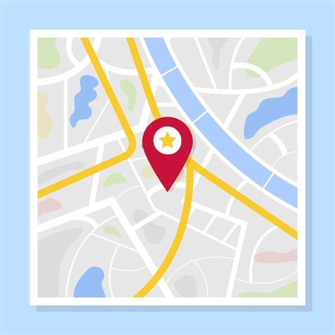 Premium Vector Flat Map With Pin