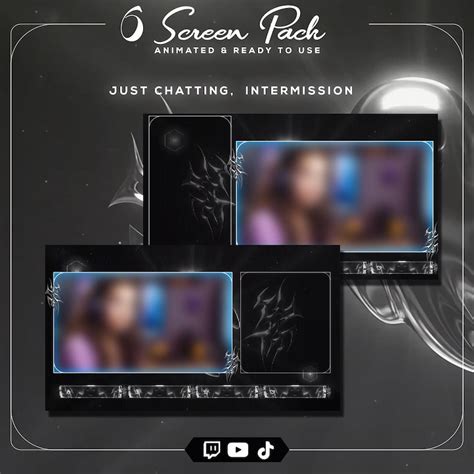 Animated Chrome Ghost Stream Screens 6 Twitch Starting Soon Brb