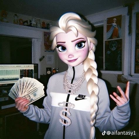 Gangsta Elsa Cute Baddie Pfp Swag Cartoon Elsa Frozen
