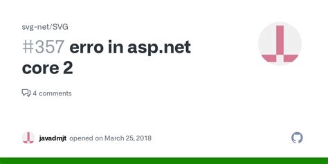 Erro In Asp Net Core Issue Svg Net SVG GitHub