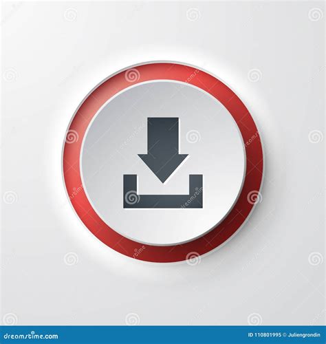 Web Icon Push Button Download Stock Illustration Illustration Of