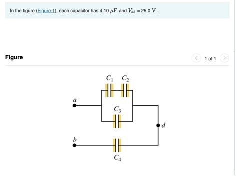 Solved In the figure Figure 1 each capacitor has 4 10μF Chegg com