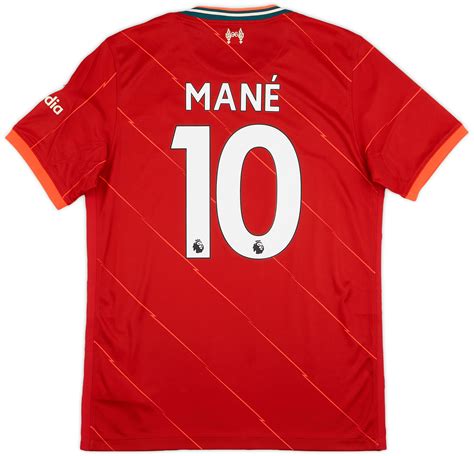 2021 22 Liverpool Home Shirt Mané 10 M