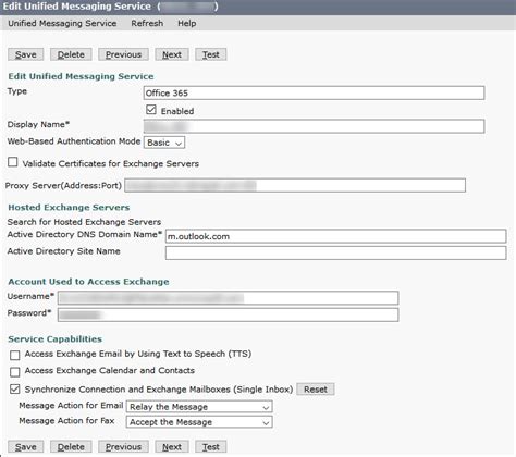 Unity Connection With Office 365 Cisco Community