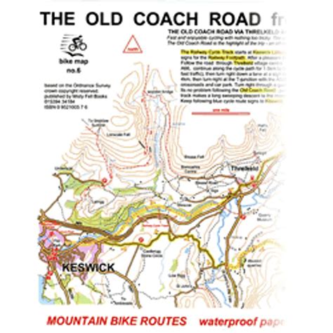 Bike Routes Map No 6 Old Coach Road From Keswick
