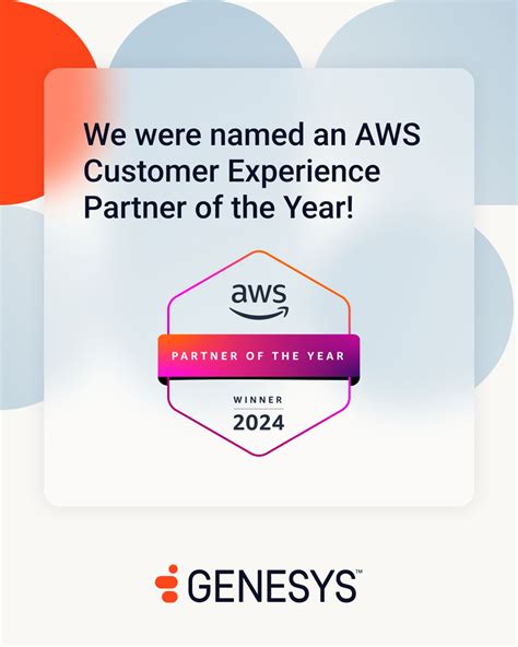 Genesys On Linkedin At Aws Reinvent Last Week We Were Awarded The Customer Experience 11