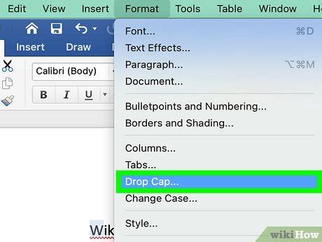 How To Create A Drop Cap In Microsoft Word Windows Mac