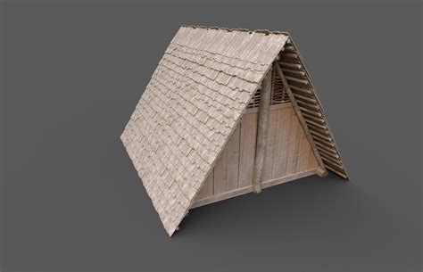3d Model Enterable Medieval Pit House Vr Ar Low Poly Cgtrader