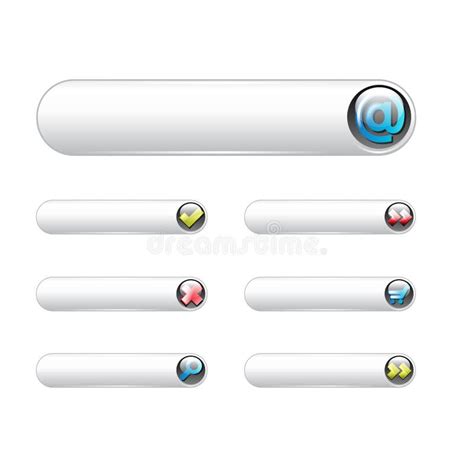 Vector Web Menu Buttons Set For Business Site Stock Illustration