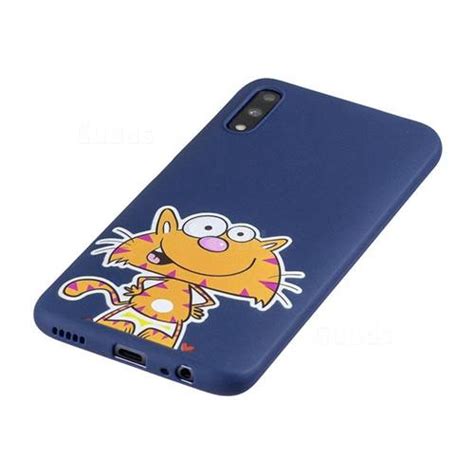 Blue Cute Cat Soft Kiss Candy Hand Strap Silicone Case For Huawei Honor X Huawei Honor X