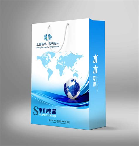 科技感手提袋手提袋手绘大山谷图库