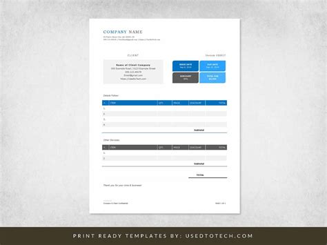 modern invoice design in microsoft word free
