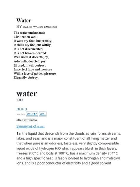 Water Pdf Water Physical Sciences