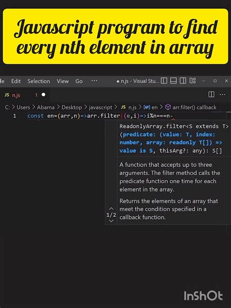 Javascript Program To Find Every Nth Element In Given Array Youtube