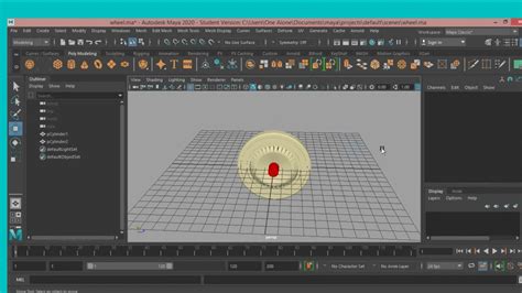 Animate A Wheel Autodesk Maya 2020 Tutorial YouTube