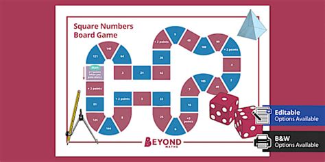 Square Numbers Board Game Teacher Made Twinkl