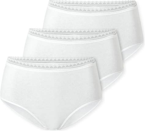 Schiesser Midi Slips 3 Pack Spitze Weiß Modern Multipacks 182909 Ab