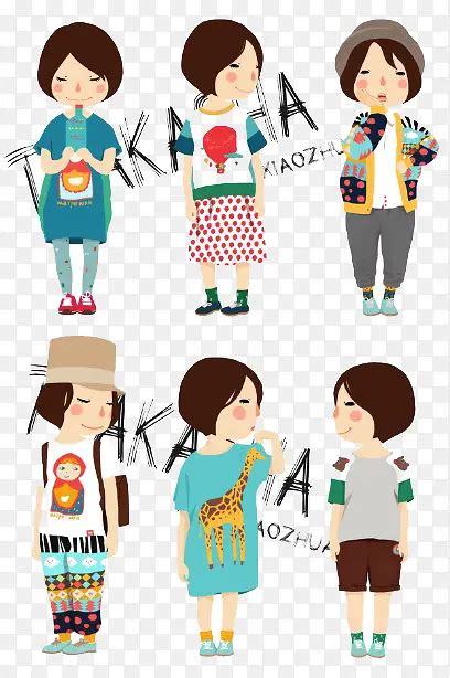 扁平化卡通女孩png图片素材下载图片编号10421045 Png素材网