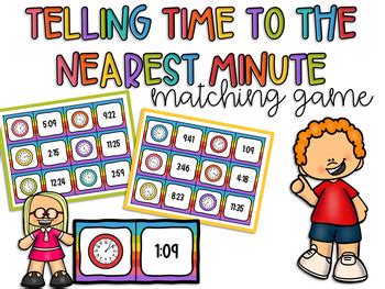 Telling Time To The Nearest Minute Matching Game By Stephanie Wedell