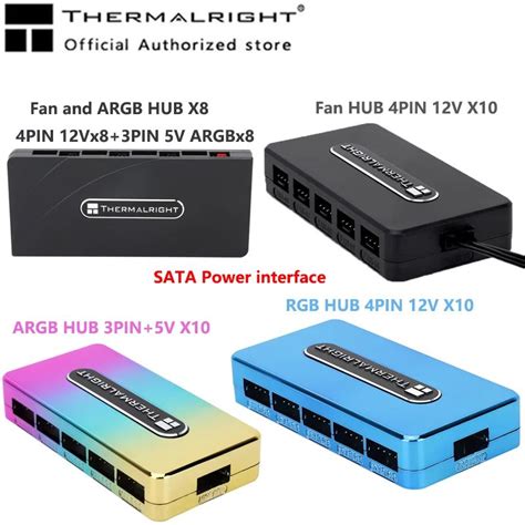 Thermalright Fan Rgb Argb Hub Controller Rev A Sync Концентратор вентилятора Hub Lighting Rgb
