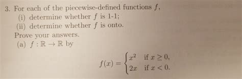 Solved For Each Of The Piecewise Defined Functions F I Chegg