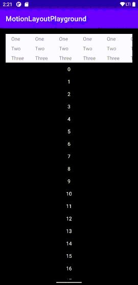 Android Motionlayout Collapses Recyclerview Header But Does Not