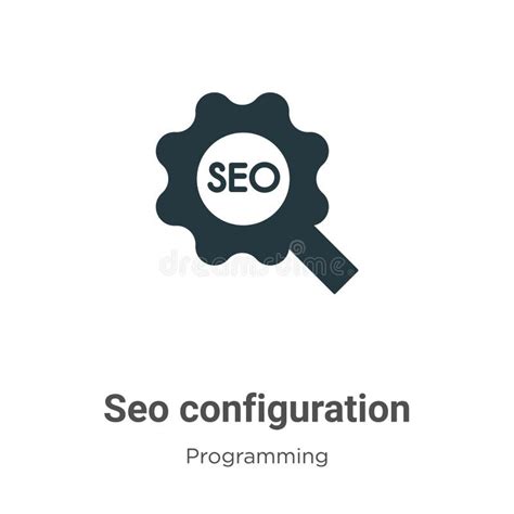 Seo Configuration Vector Icon On White Background Flat Vector Seo