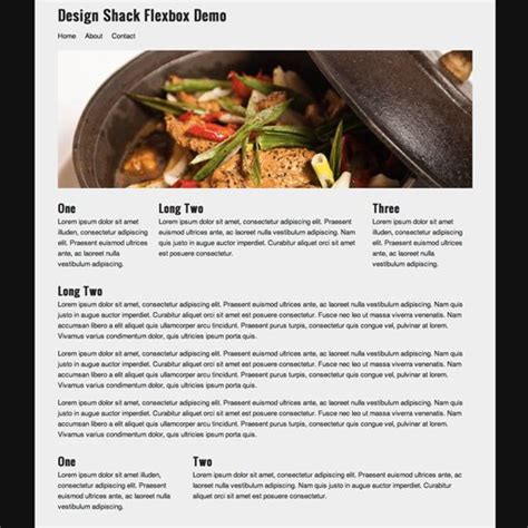 build a web page with css3 flexbox design shack