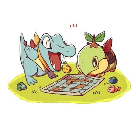 Totodile And Turtwig Pokemon Drawn By Ssalbulre Danbooru