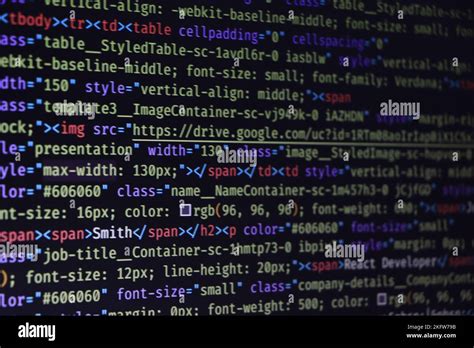 Programming Code Abstract Screen Of Software Developer Computer Script Stock Photo Alamy