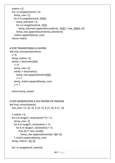 Computer Science Cs Project Matrix Cbse Class 12th Xii Pdf