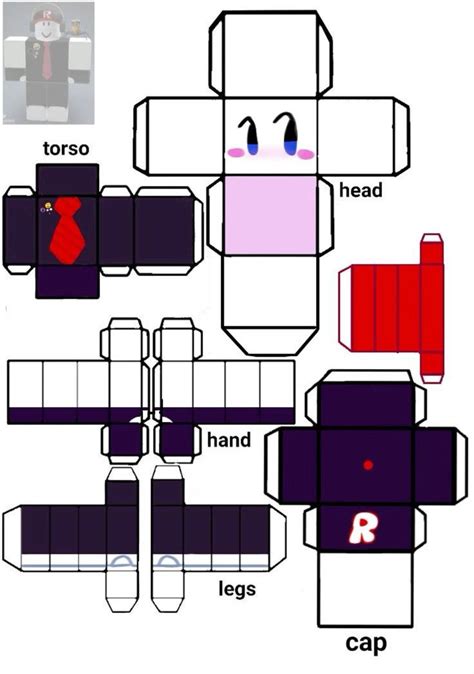 Roblox Guy Paper Doll Template Paper Crafts Paper Cube