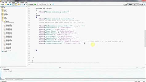 Getting Information With Orderselect Mql4 For Complete Beginners Youtube