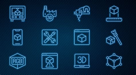 라인 아이소 메트릭 큐브 3d 프린터 설정 소프트웨어 및 인쇄 하우스 산업 아이콘을 설정합니다 벡터 3차원 형태에 대한 스톡 벡터 아트 및 기타 이미지 Istock