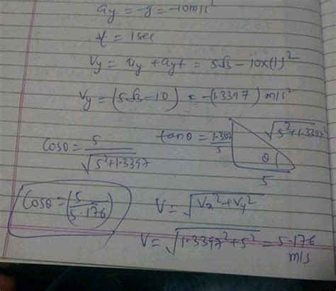 A Body Is Projected T 0 With A Velocity 10 Ms 1 An Angle Of 60° With