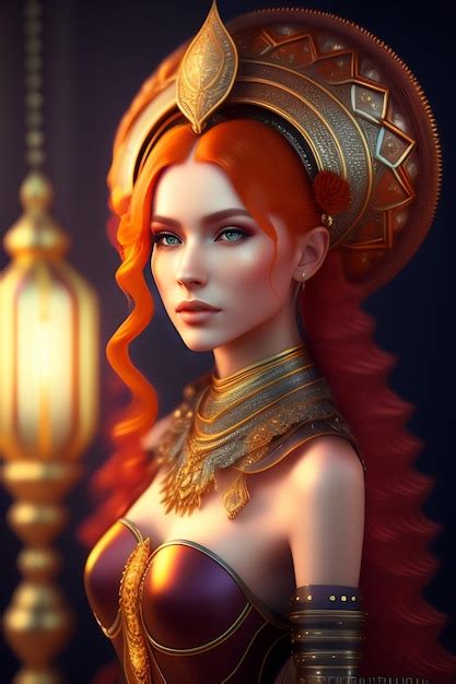 Premium Ai Image Redhead Beauty