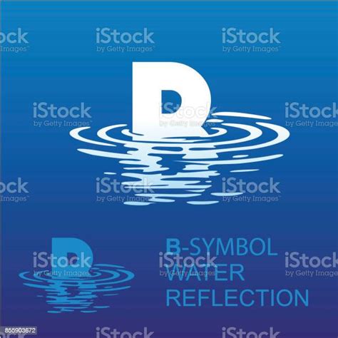 추상 편지 B 템플릿 B 브랜드 이름 회사입니다 회사 편지 B 기호 상징 물에 반사에 배경 문자 기업의 정체성에 대 한 크리에이 티브 기호 물에 대한 스톡 벡터 아트 및