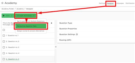 How To Randomize Question Sets Questback Academy