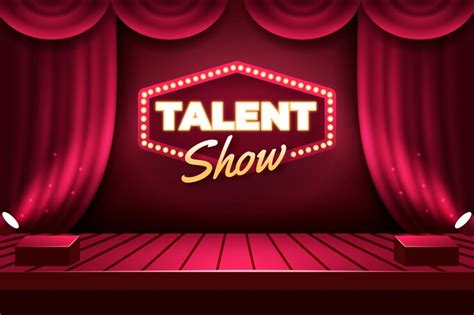 현실적인 탤런트 쇼 배경 무료 벡터