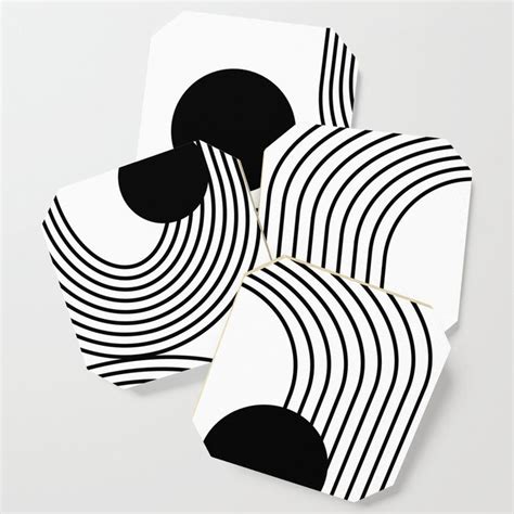 Modern Minimalist Line Art Coasters Set Of 4