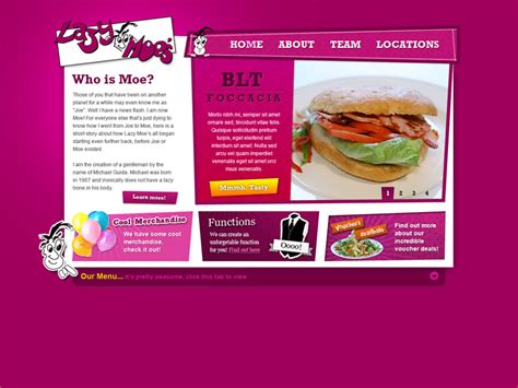 Lazy Moes Website Design « Balance Affordable Freelance Website Design By Dominic Leonard